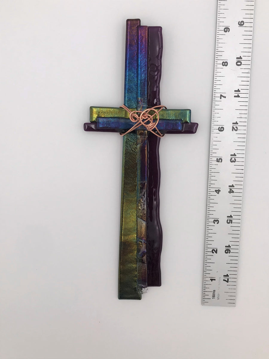 Fused Glass Cross - 314 – Summers Glass